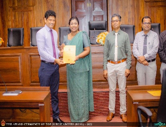 The award ceremony of TOP 20 Researches of the Rajarata University of ...