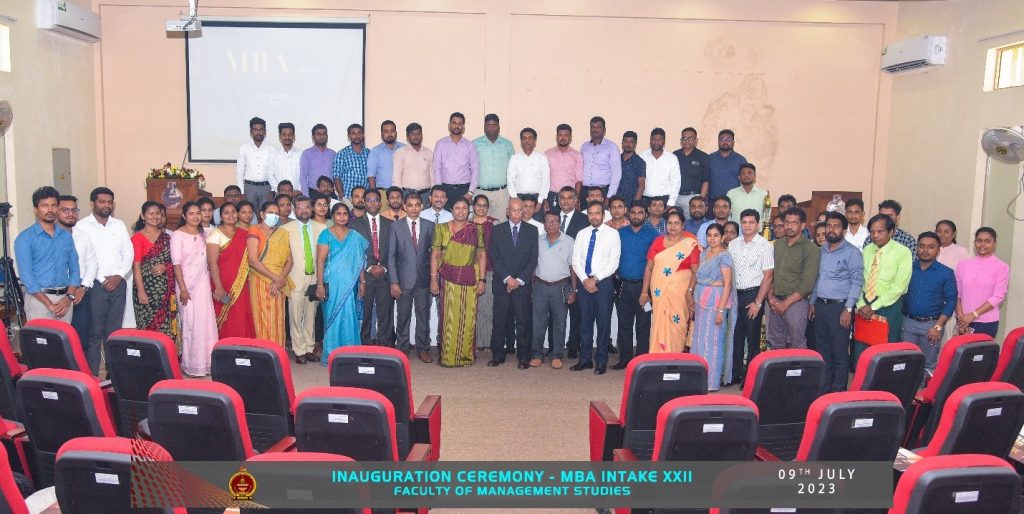 Inauguration Ceremony of the XXII Intake of Master of Business ...